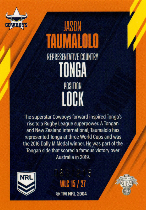 2024 NRL Traders - World In League Copper - WLC 15 - Jason Taumalolo - – Dave and Jazzy's ...