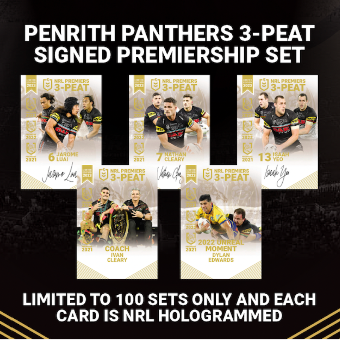 PRE SALE - 2023 NRL Premiers SIGNED Collectors Set - Penrith Panthers ...