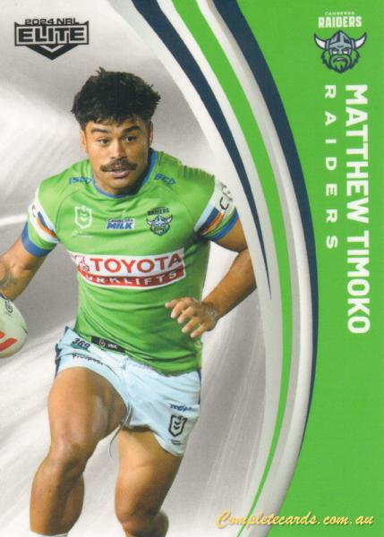 2024 NRL Elite - Common - 017 - Matthew Timoko - Canberra Raiders ...