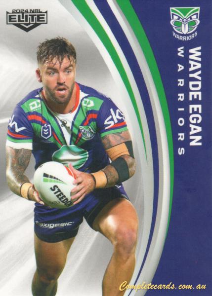 2024 NRL Elite - Common - 138 - Wayde Egan - New Zealand Warriors ...