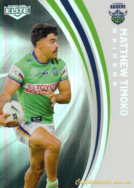2024 NRL Elite - Pearl Silver - P 017 - Matthew Timoko - Canberra Raid ...