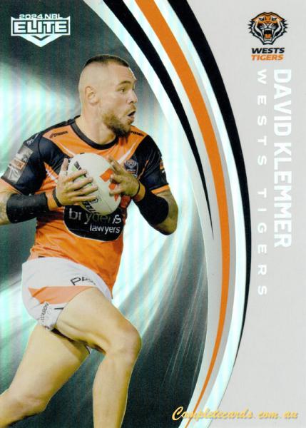 2024 NRL Elite - Pearl Silver - P 148 - David Klemmer - Wests Tigers ...