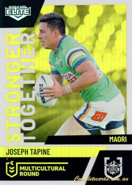 2024 NRL Elite - Multicultural Round - MR 4 - Joseph Tapine - Canberra ...