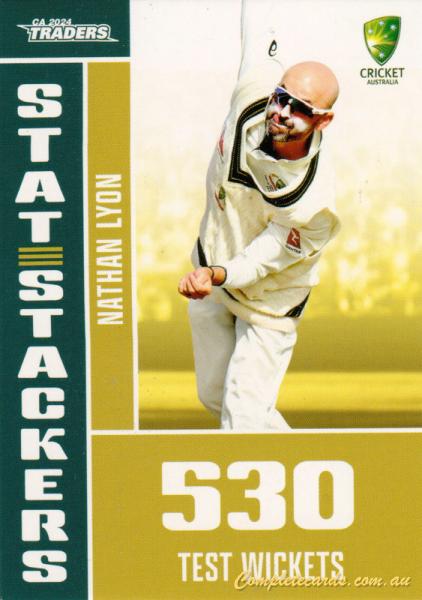 2024-25 Cricket Traders - Stat Stackers - SS 02 - Nathan Lyon - Austra ...