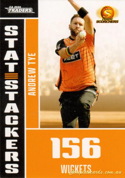 2024-25 Cricket Traders - Stat Stackers - SS 30 - Andrew Tye - Perth S ...