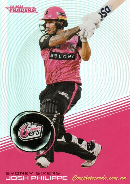 2025-26 Cricket Traders - Silver - S 131 - Josh Philippe - Sydney Sixe ...