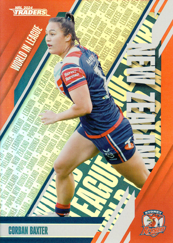 2024 NRL Traders - World In League Parallel - WLP 47 - Corban Baxter ...