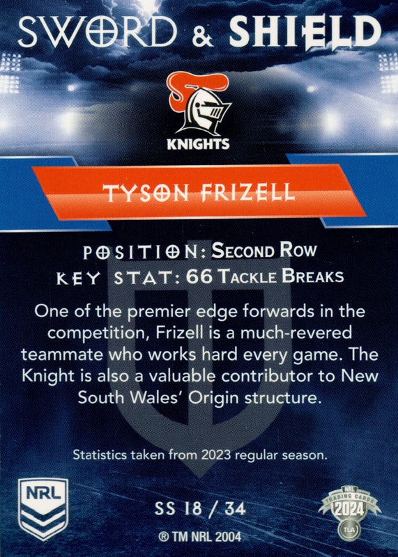 2024 NRL Traders - Sword & Shield - SS 18 - Tyson Frizell - Newcastle ...