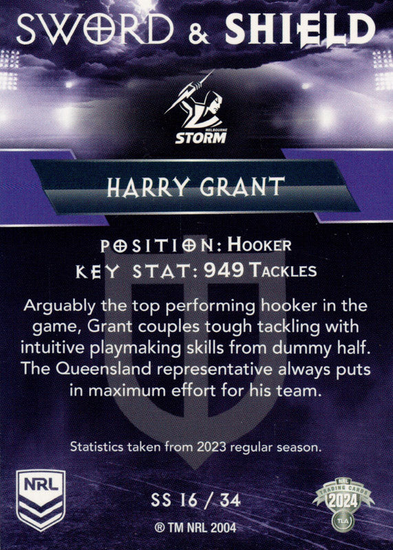 2024 NRL Traders - Sword & Shield - SS 16 - Harry Grant - Melbourne St ...