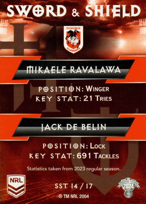 2024 NRL Traders - Sword & Shield Team - SST 14 - Mikaele Ravalawa & J ...