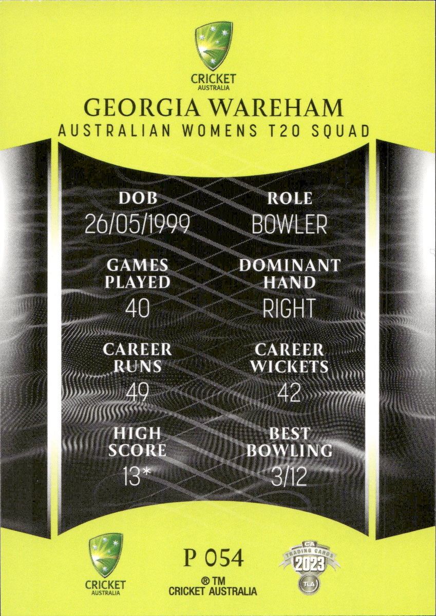 2023-24 Cricket Luxe Parallel - P 054 - Georgia Wareham - Australia Wo ...