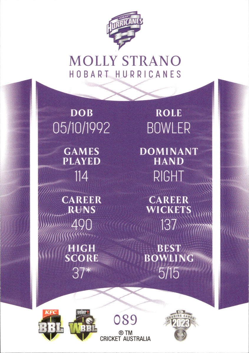 2023-24 Cricket Luxe Common - 089 - Molly Strano - Hobart Hurricanes ...