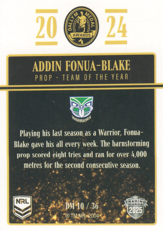 2025 NRL Elite - Dally M Awards - DM 10 - Addin Fonua-Blake - New Zeal ...