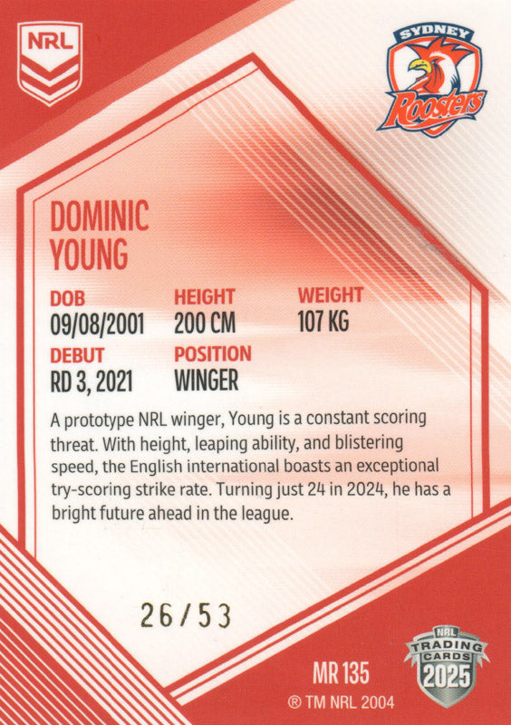 2025 NRL Elite - Mojo Ruby - MR 135 - Dominic Young - 26/53 – Dave and ...