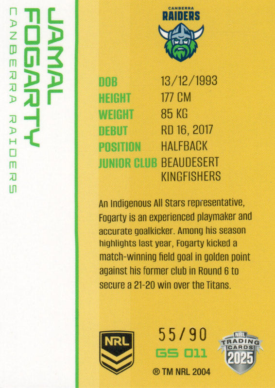 2025 NRL Traders - Gold Special - GS 011 - Jamal Fogarty - 55/90 – Dave ...