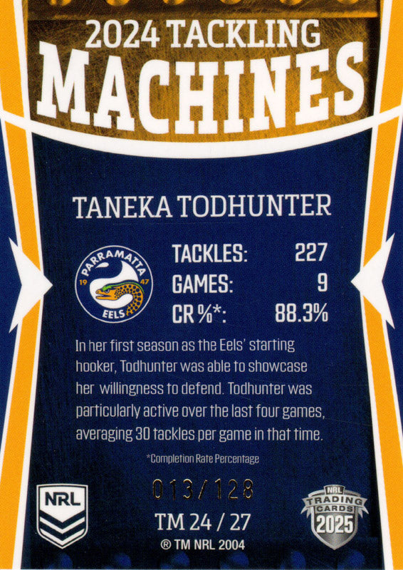 2025 NRL Traders - Tackling Machines - TM 24 - Taneka Todhunter - 013 ...