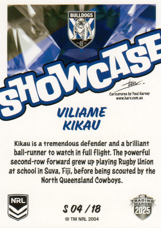 2025 NRL Traders - Showcase - S 04 - Viliame Kikau - Canterbury-Bankst ...