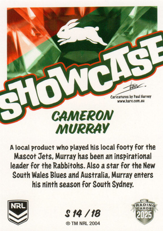 2025 NRL Traders - Showcase - S 14 - Cameron Murray - South Sydney Rab ...