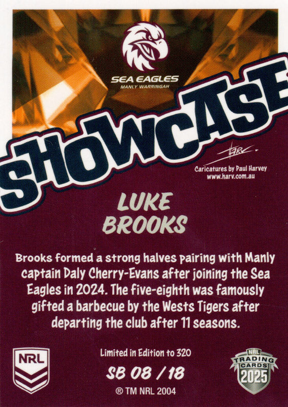 2025 NRL Traders - Showcase Bronze - SB 08 - Luke Brooks - Manly-Warri ...