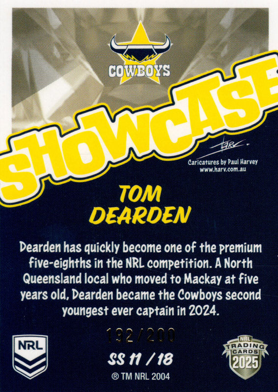 2025 NRL Traders - Showcase Silver - SS 11 - Tom Dearden - 192/200 ...
