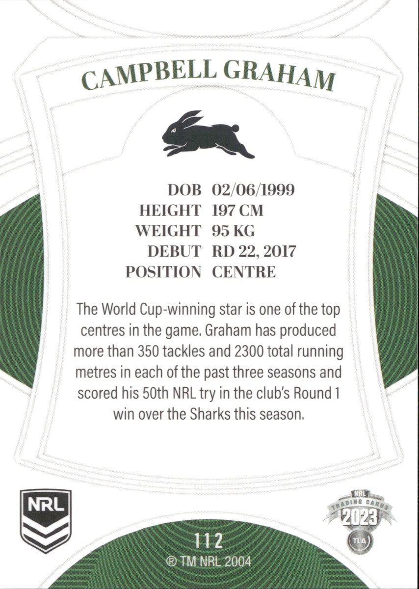 2023 NRL Elite Common Card - 112 - Campbell Graham - South Sydney Rabb ...