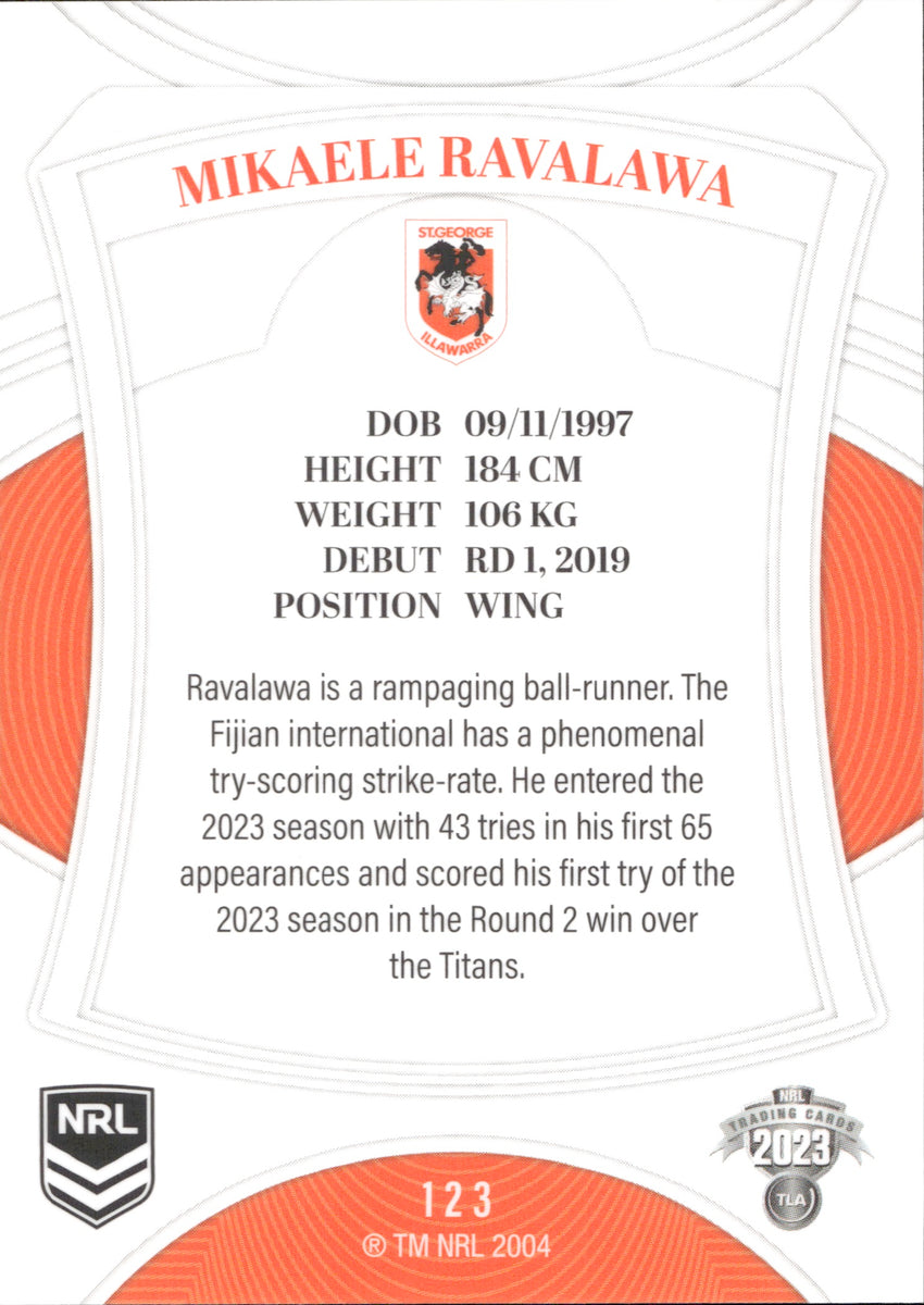 2023 NRL Elite Common Card - 123 - Mikaele Ravalawa - St. George-Illaw ...
