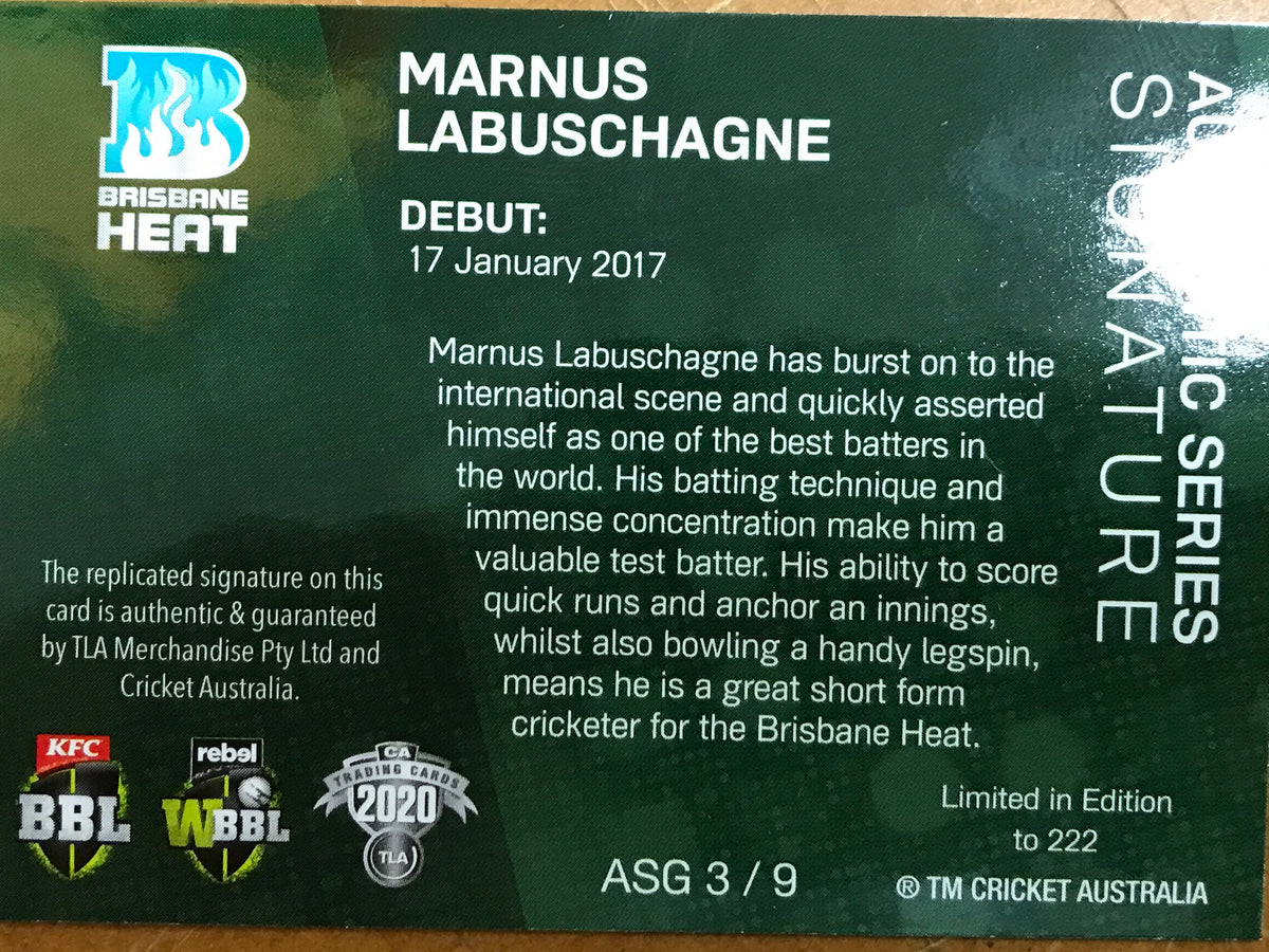 MARNUS Labuschagne - Green Signature Replica ASG 3 – Dave and Jazzy's ...