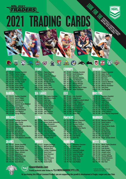 Box of NRL 2021 Traders – Dave and Jazzy's Collectables