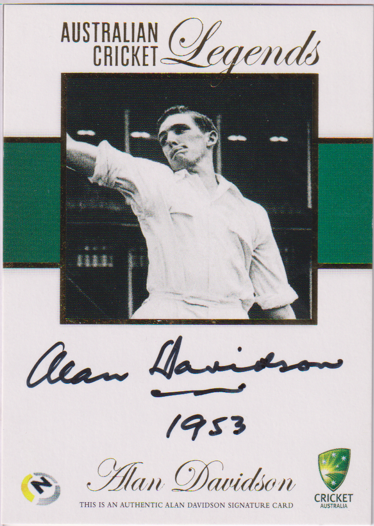 ALAN DAVIDSON - NUMBERED Aust Cricket Legends Card #ACL3 – Dave and ...