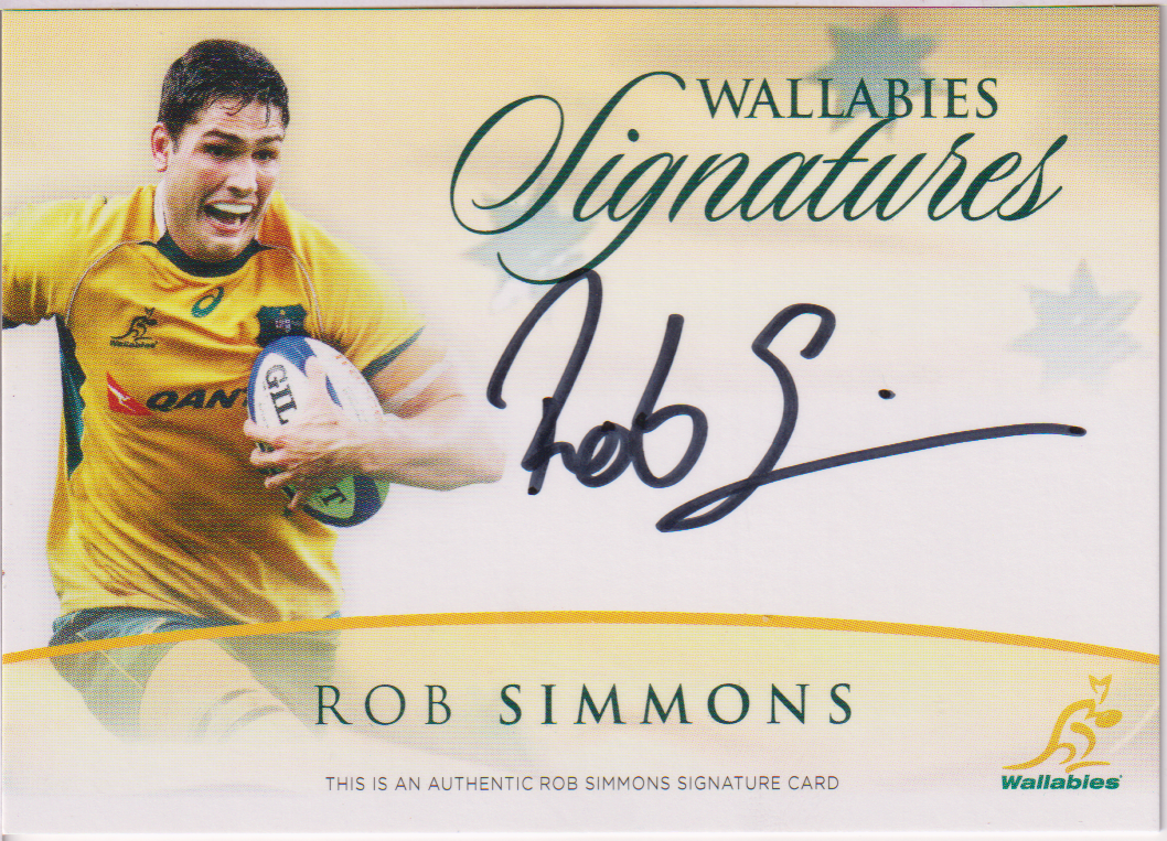 ROB SIMMONS Wallabies Signature Card #WS-10 – Dave and Jazzy's Collectables