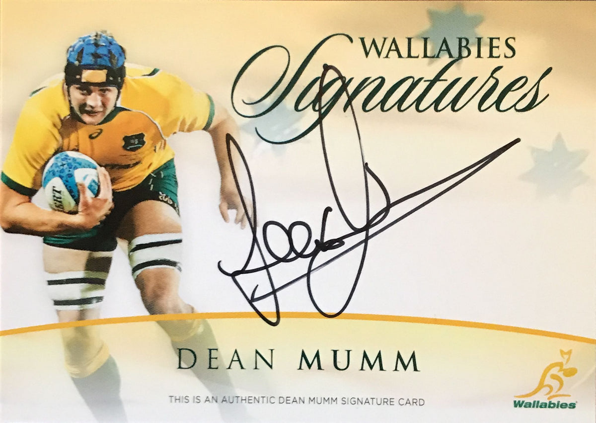 DEAN MUMM Wallabies Signature Card #WS-07 – Dave and Jazzy's Collectables