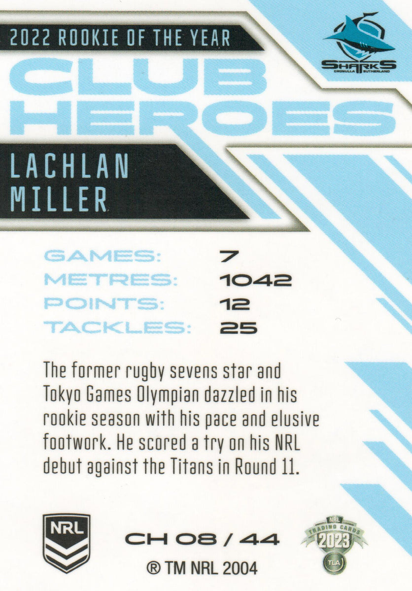 2023 NRL Titanium Club Heroes - Lachlan Miller - CH 8 - Cronulla-Suthe ...