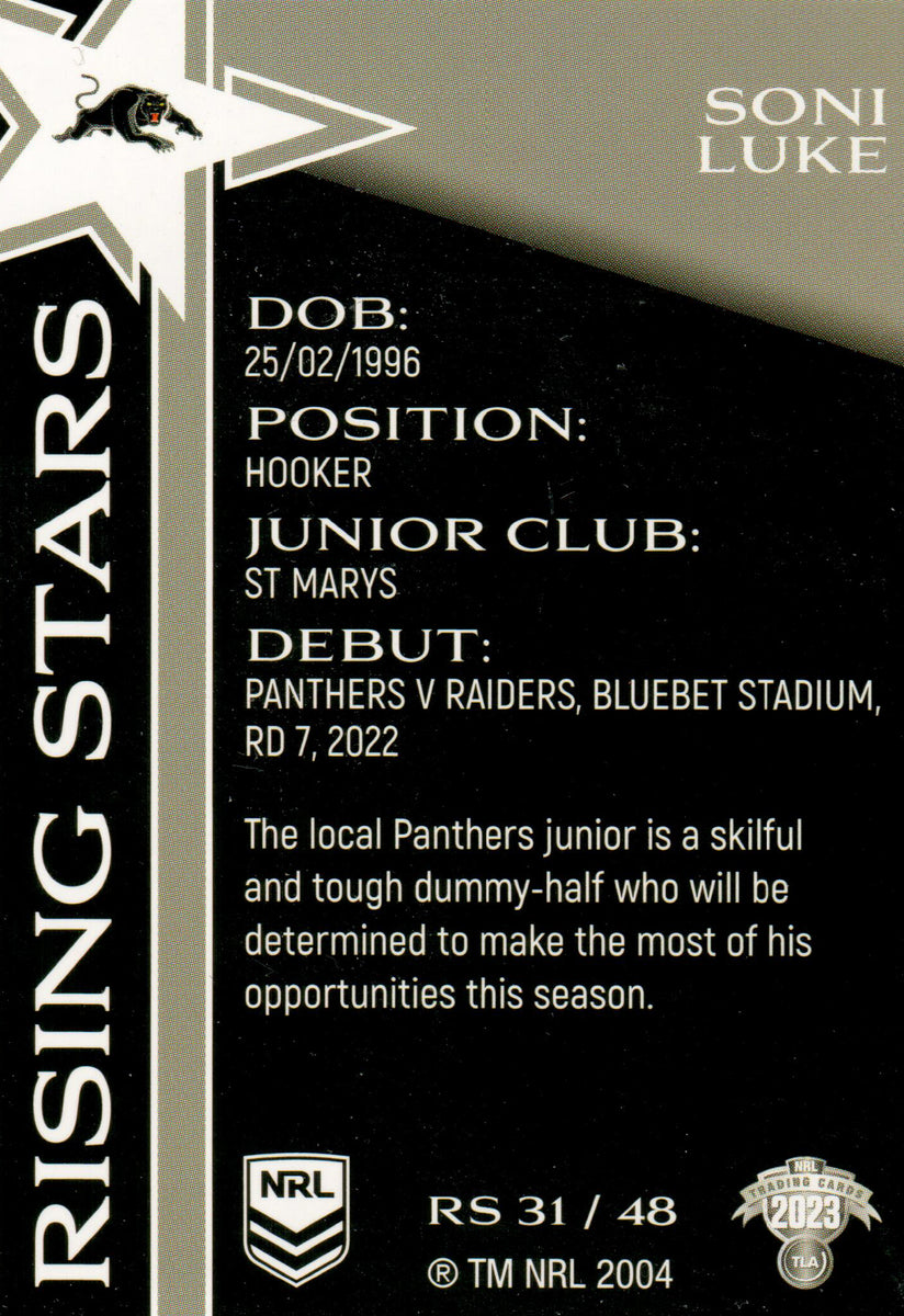 2023 NRL Titanium Rising Stars - RS 31 - Soni Luke - Penrith Panthers ...