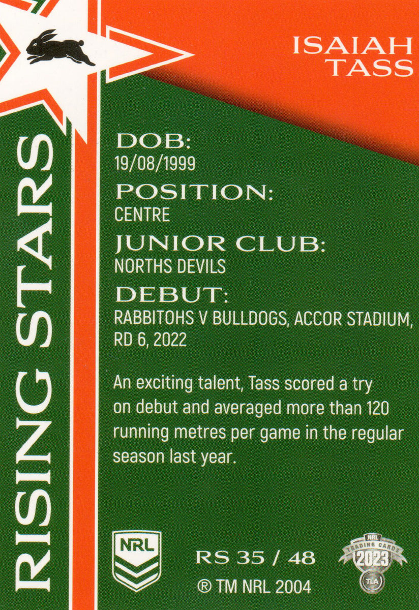 2023 NRL Titanium Rising Stars - RS 35 - Isaiah Tass - South Sydney Ra ...