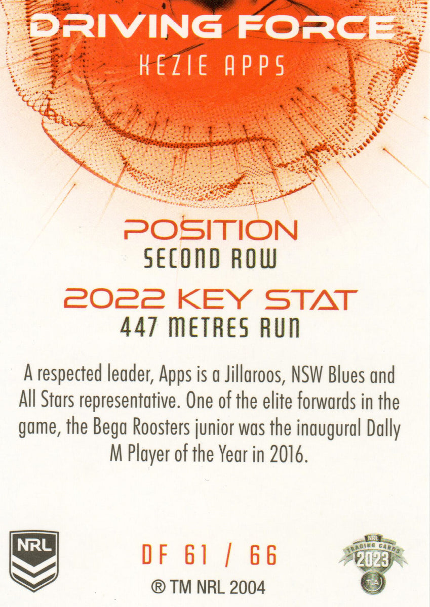 2023 NRL Titanium Driving Force - Hezie Apps - DF 61 - St. George-Illa ...