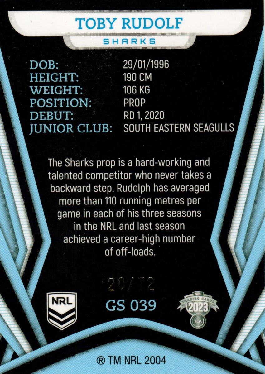 2023 NRL Titanium Pearl Gold Special - GS 039 - Toby Rudolf - 20/72 ...