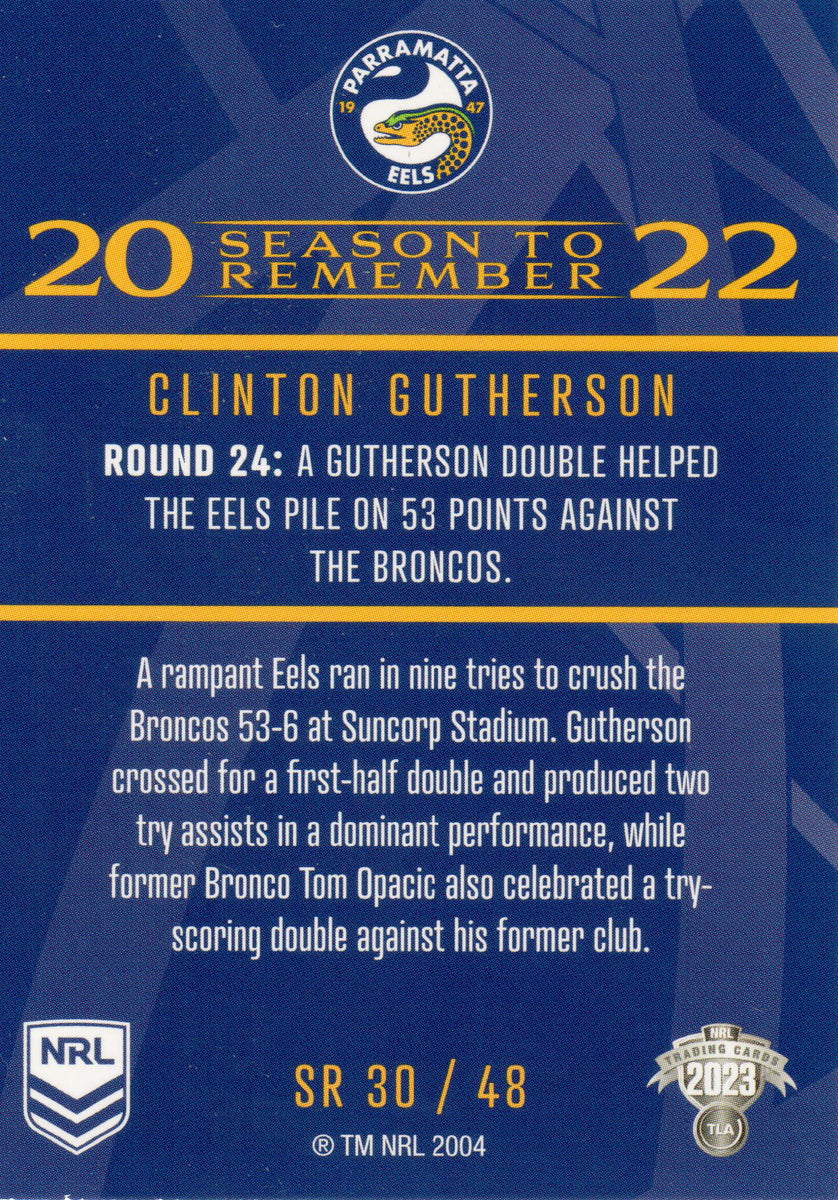 2023 NRL Titanium Season To Remember - STR 30 - Clint Gutherson - Parr ...
