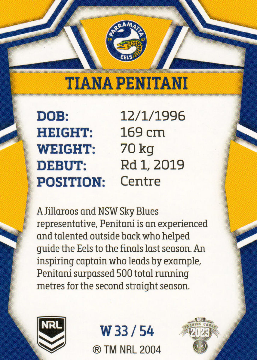 2023 NRL Titanium NRL Womens - W 33 - Tiana Penitani - Parramatta Eels ...